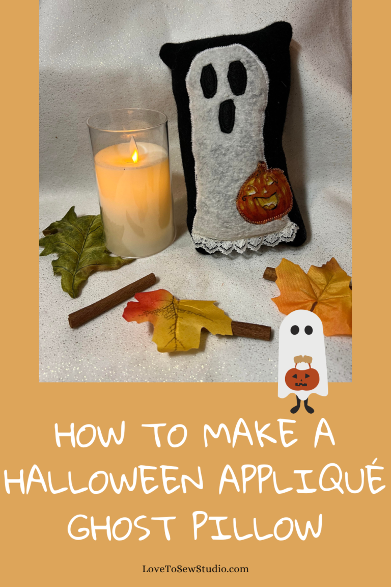 How to Make a Halloween Appliqué Ghost Pillow