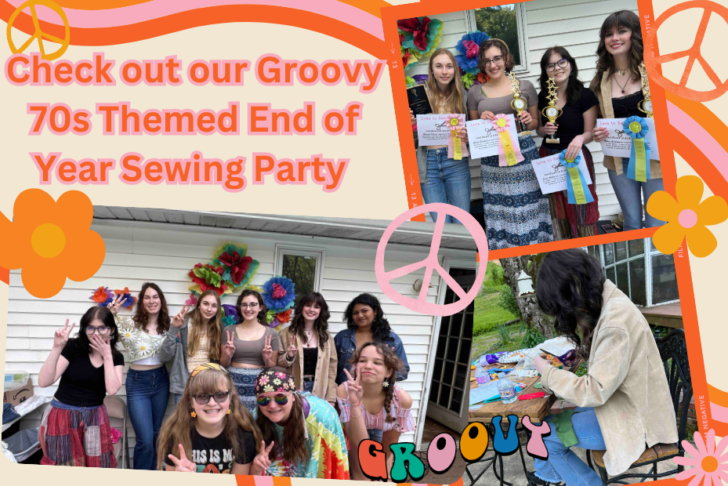 We Had SEW Much Fun at our Groovy 70s Themed End of Year Party